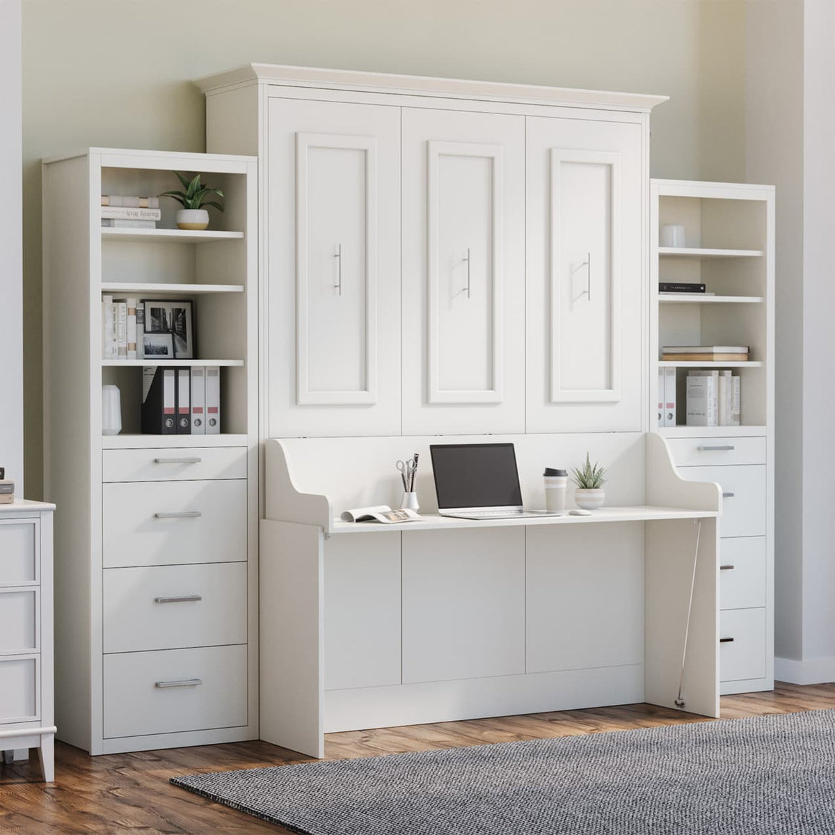 Alegra Murphy Bed w/Desk and 2 Storage Cabinets