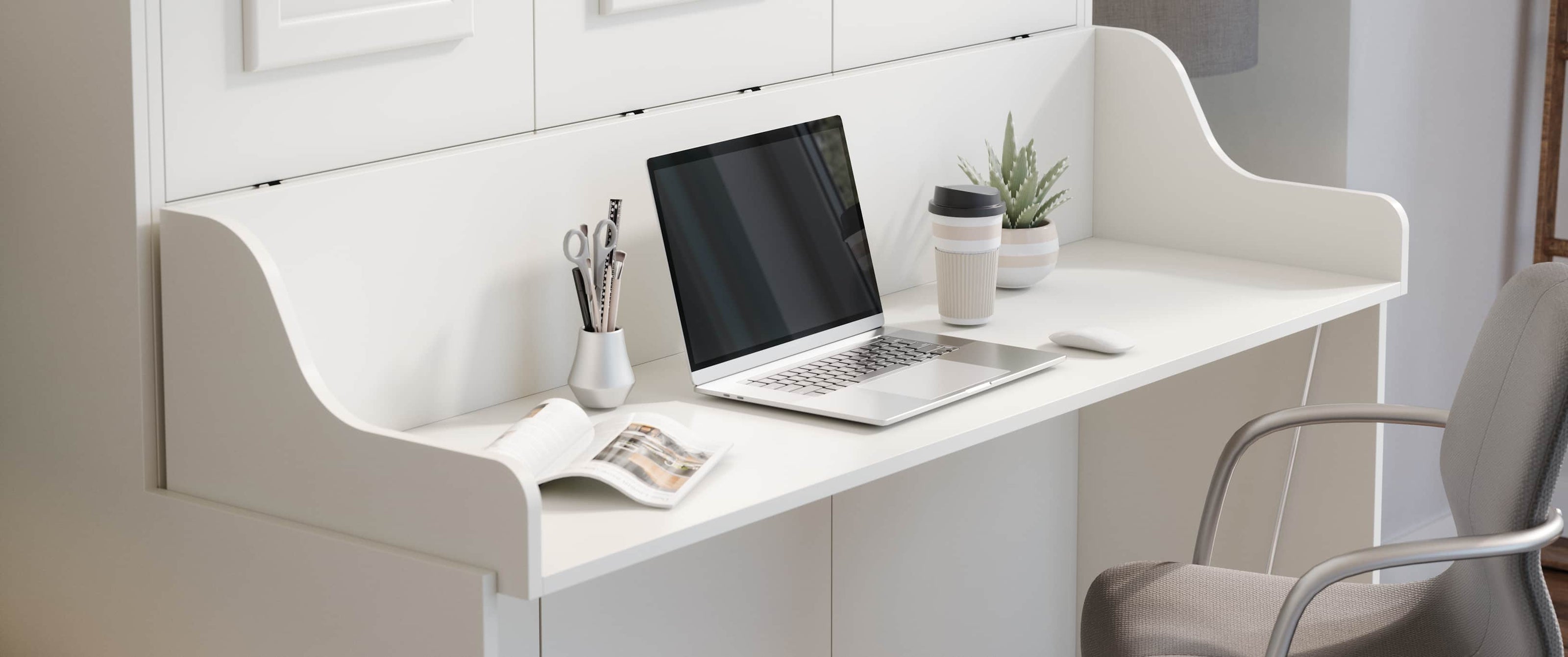 Shop Space-Saving Perth Queen Murphy Bed with Desk| Xtraroom
