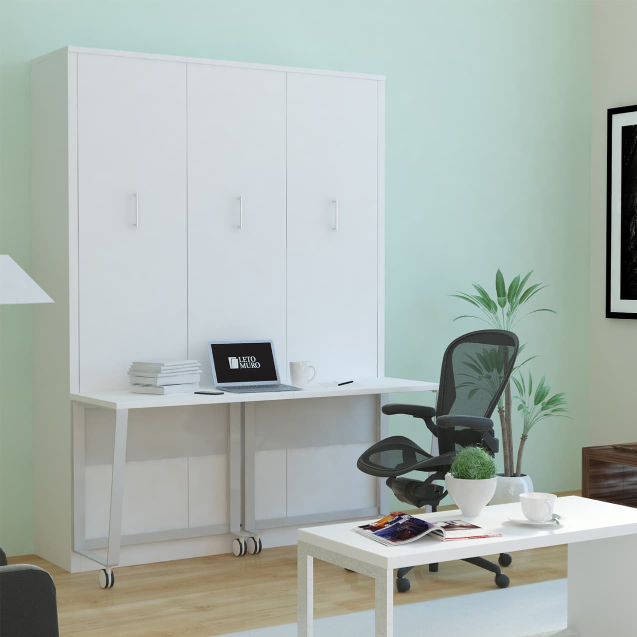 Shop Space-Saving Alexa Queen Murphy Bed with Desk| Xtraroom